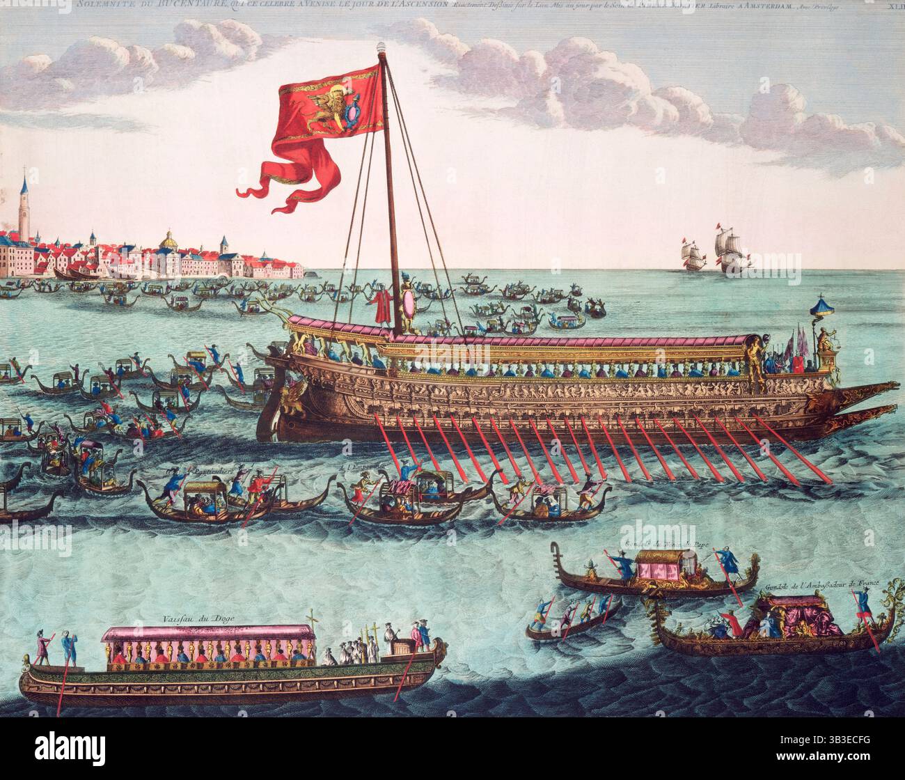 The Venetian Doge's State Galley, 1693. The splendid galley, used by ...