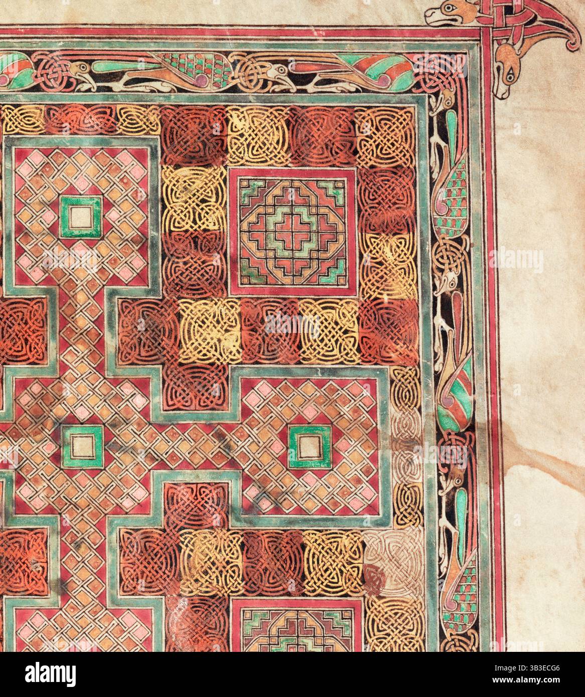 Detail from the Lindisfarne Gospels, c698. The Lindisfarne Gospels is ...