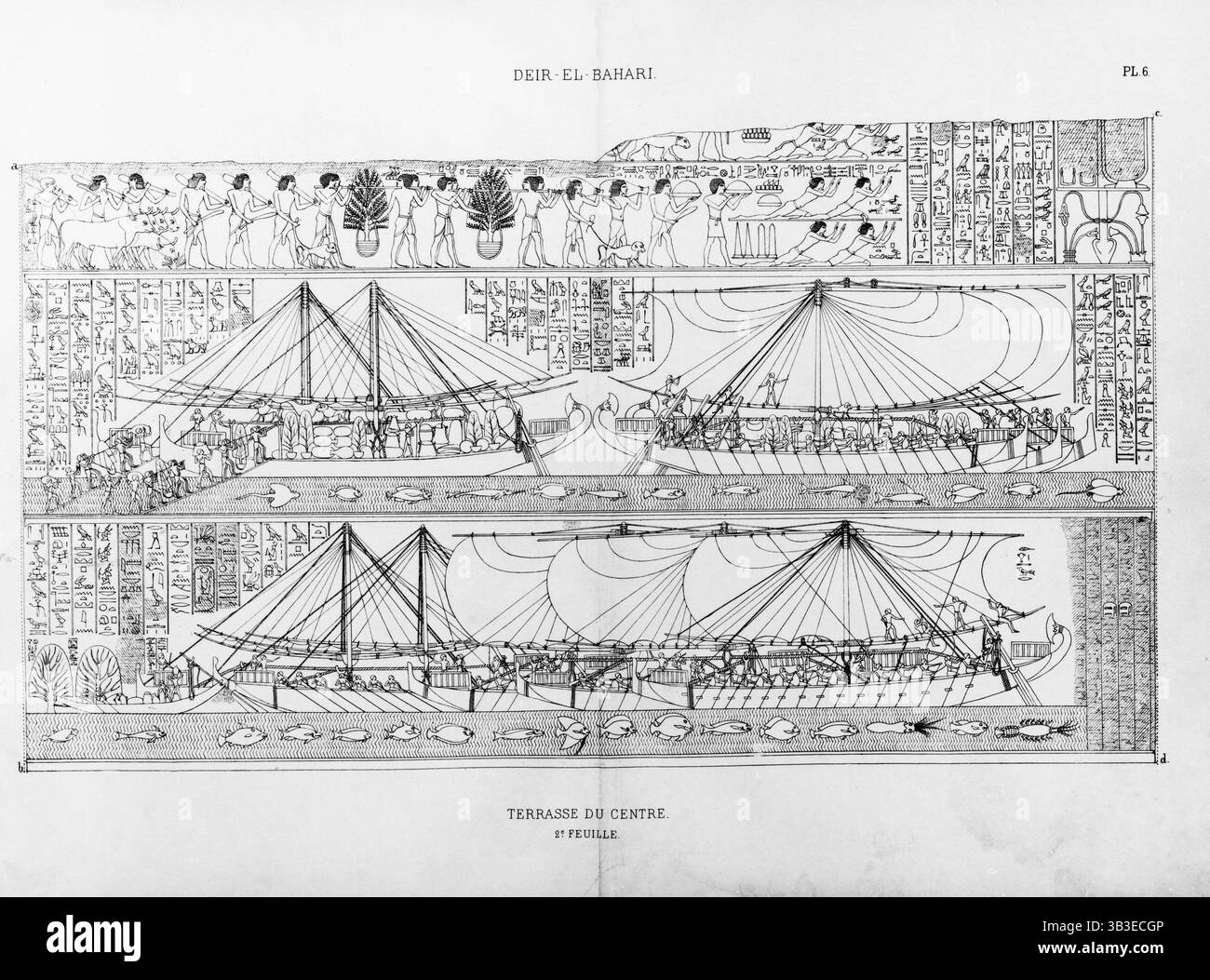 Egyptian ships, c1500 BC. These pictures, redrawn from stone reliefs on ...