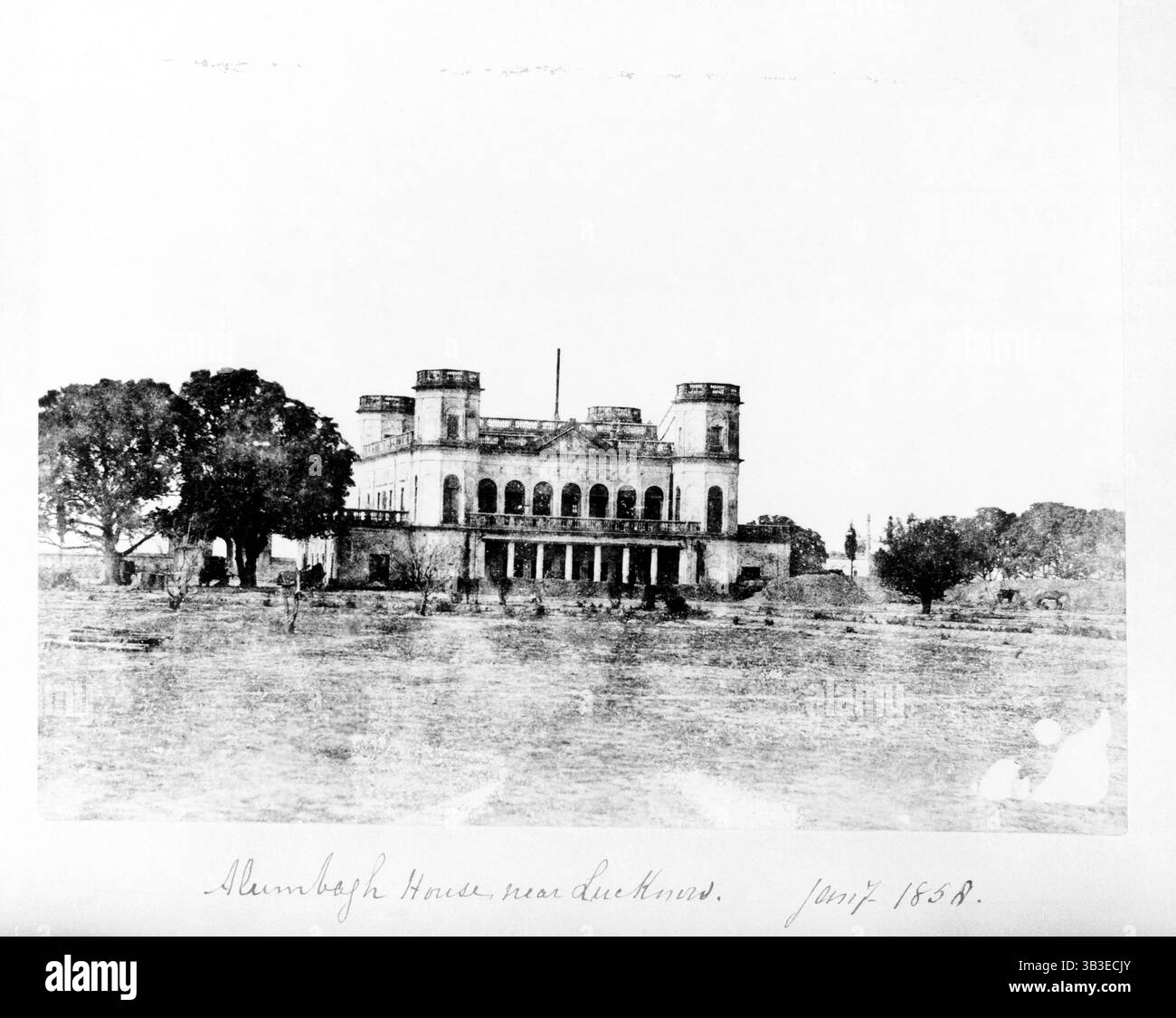 Alumbagh [sic] House, near Lucknow, India, 1858. View of Alambagh House ...