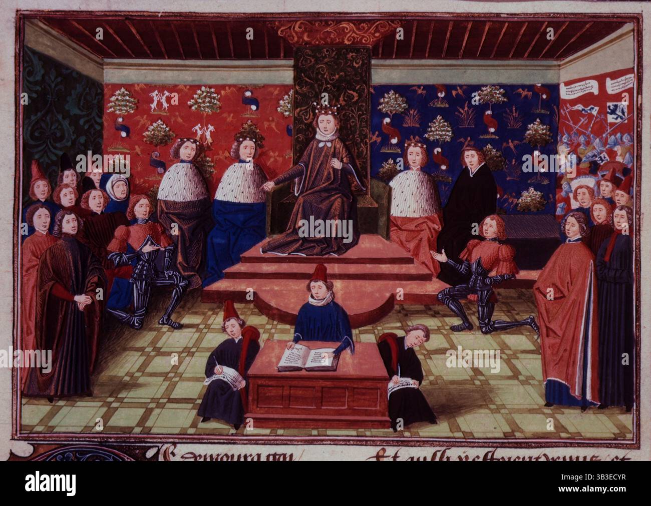 King Richard II of England banishing the Earl Marshall and the Earl of ...