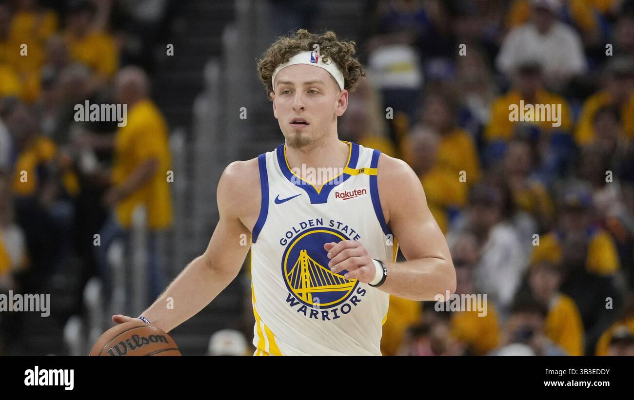 Golden State Warriors guard Brandin Podziemski (2) during Game 3 of an ...