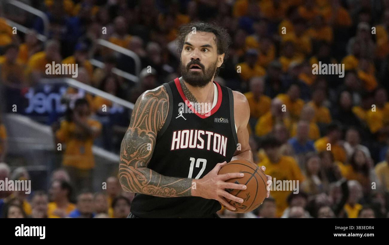 Houston Rockets center Steven Adams during Game 3 of an NBA basketball ...