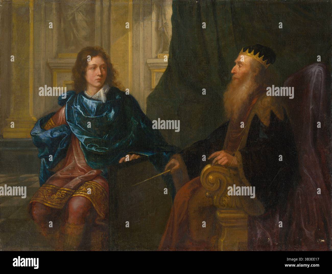 Old Testament Scene (Solomon and King David), around 1700 Stock Photo ...