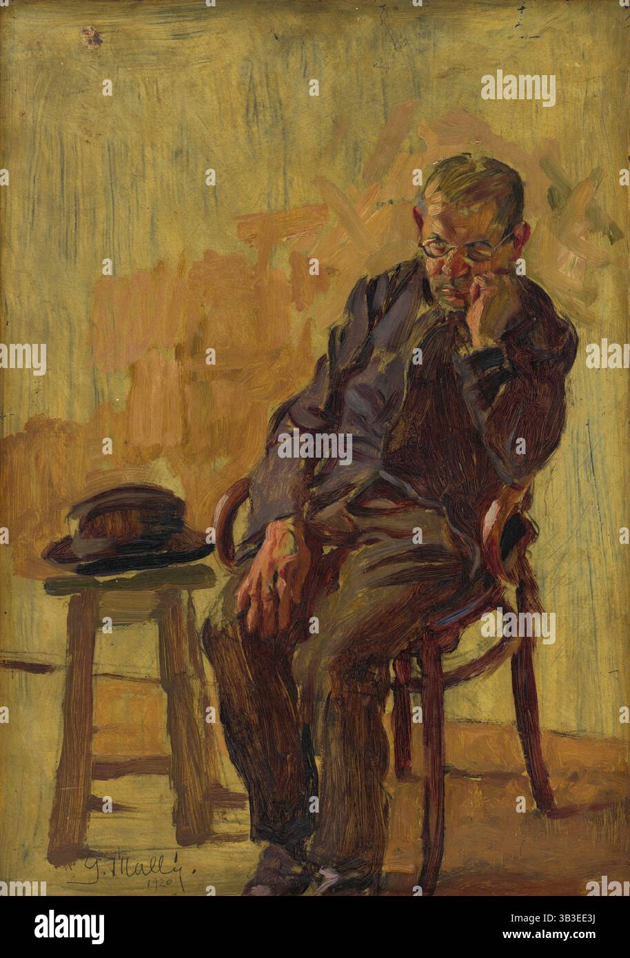 Study of a Seated Old Man, 1920 Stock Photo - Alamy