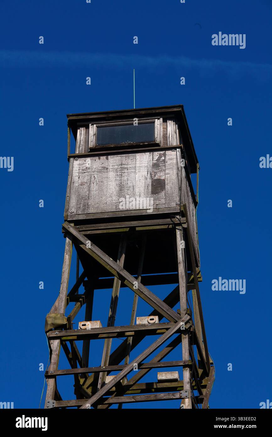 One of a few local watch towers that once stood tall above the trees ...