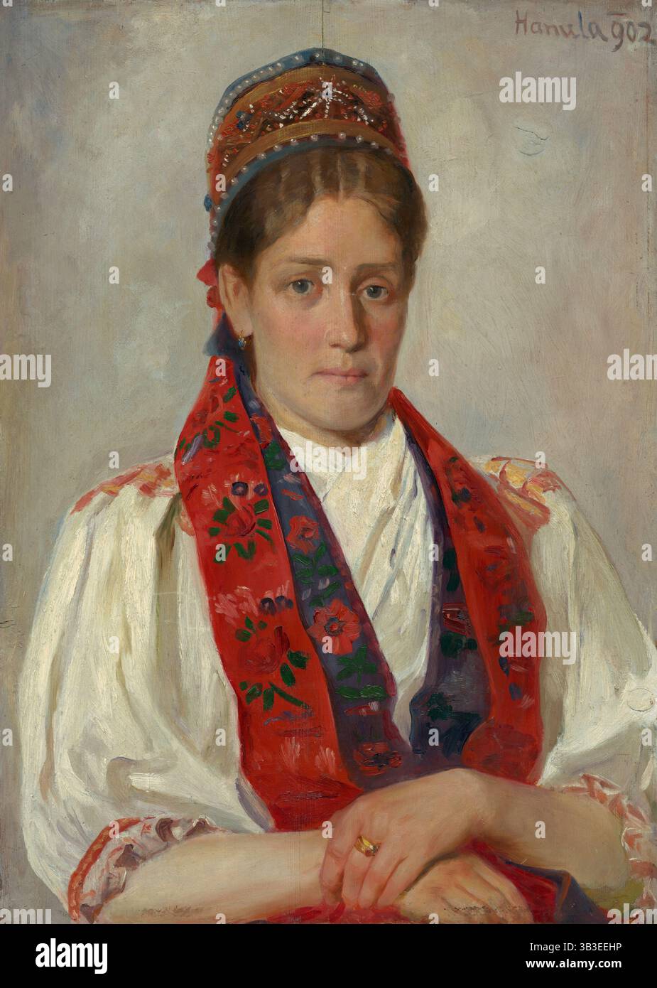 Portrait of a Woman in a Folk Costume, 1902 Stock Photo - Alamy