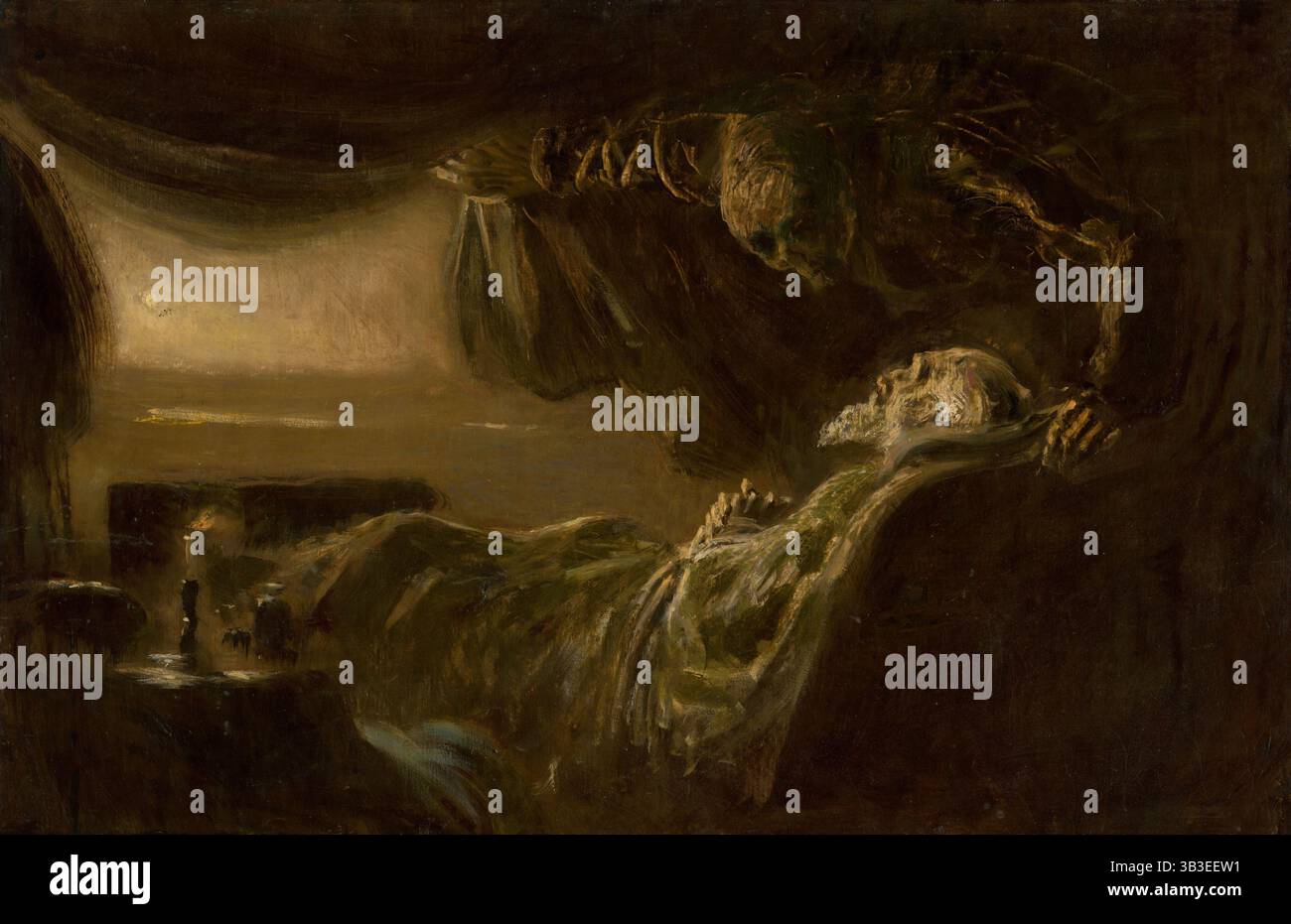 Old Man's Death. Death of the Painter's Father, 1890-1900 Stock Photo ...