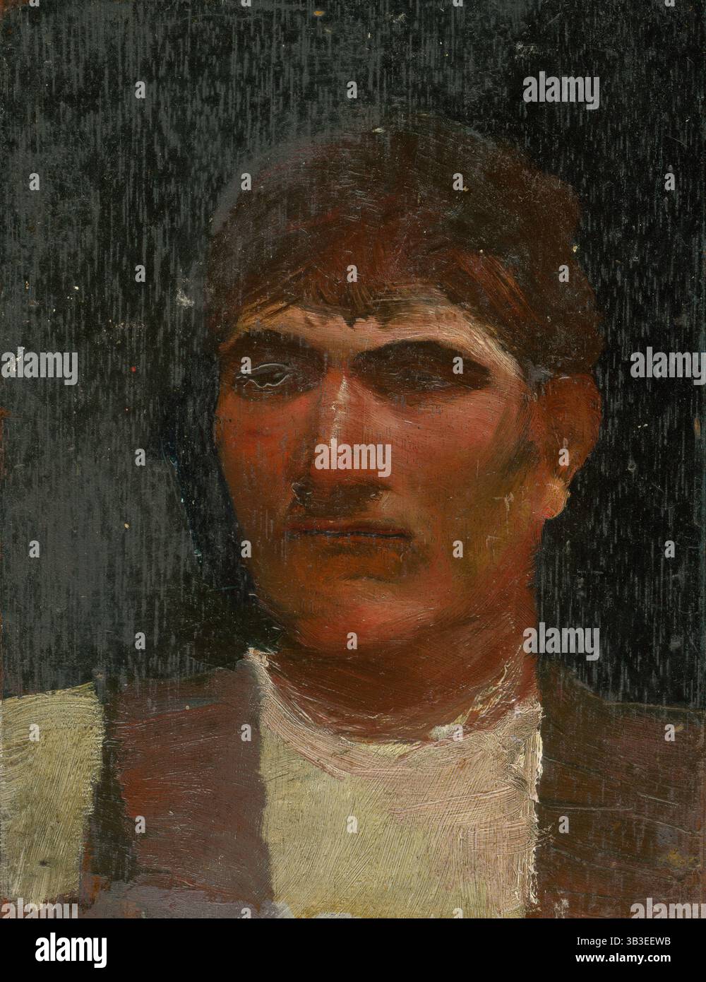 Head Study of a Seated Lad, 1900 Stock Photo - Alamy