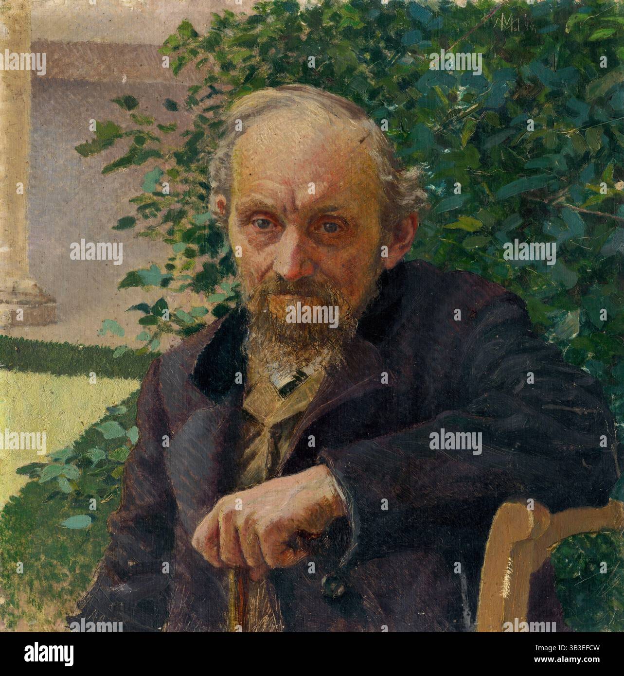 Old man painting 1900 hi-res stock photography and images - Alamy