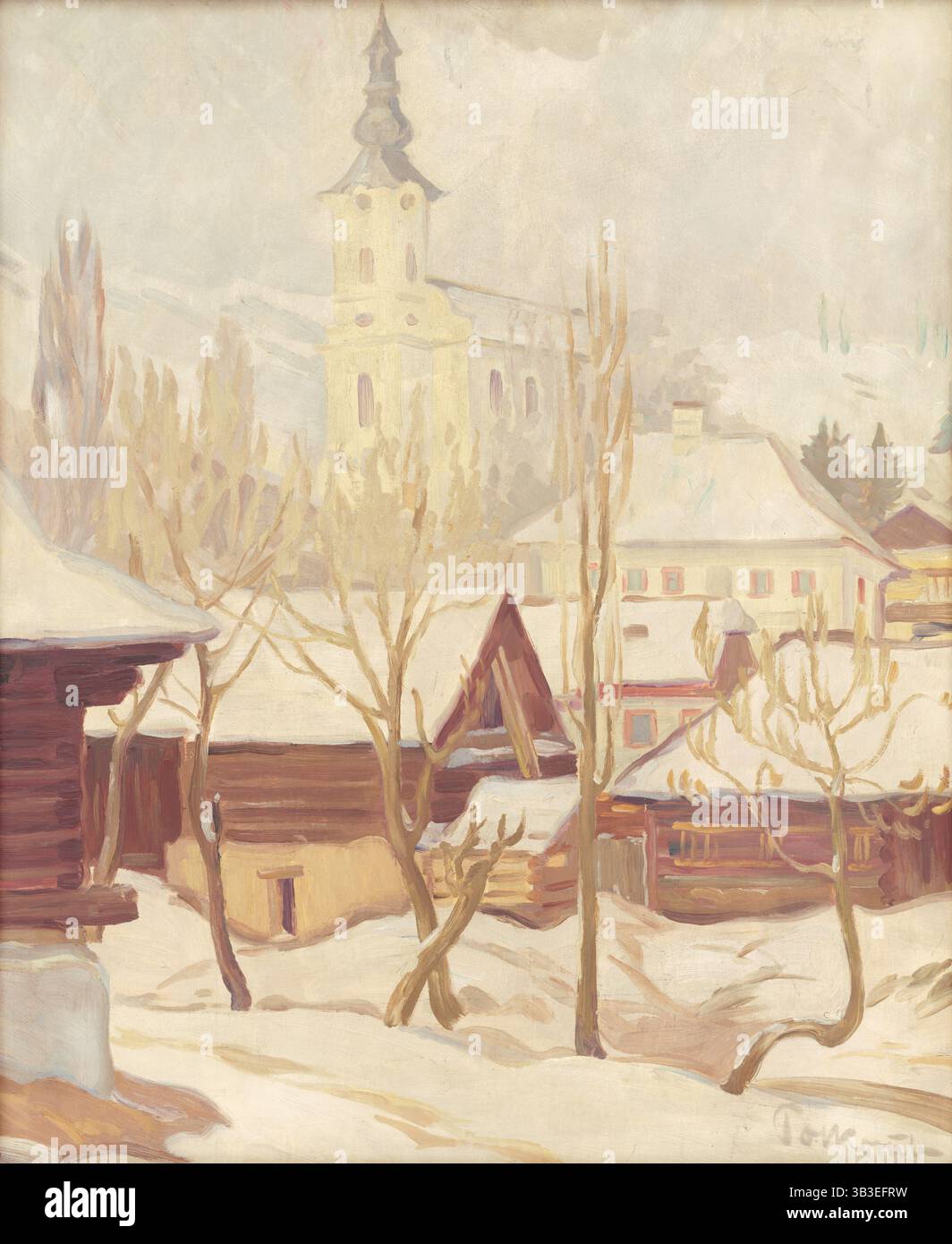 Winter scene in Helpa, 1936 Stock Photo - Alamy
