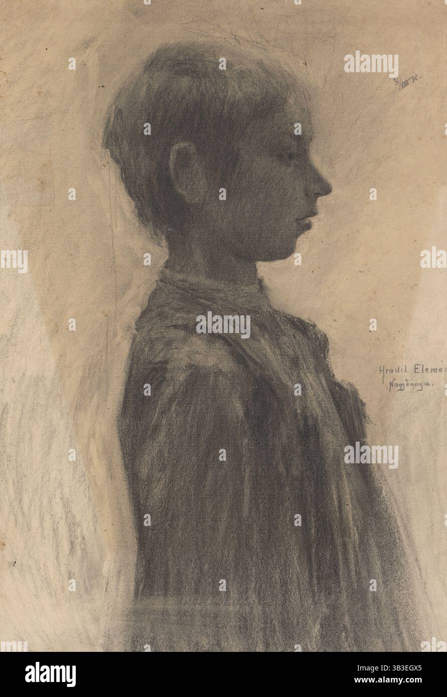 Study of a Girl, 1898 Stock Photo - Alamy