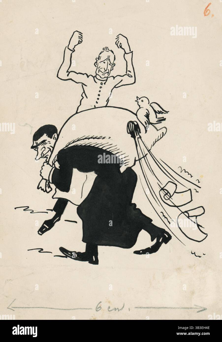 Satirical Drawing VI., around 1940. Additional Info: Kaleidoscope ...