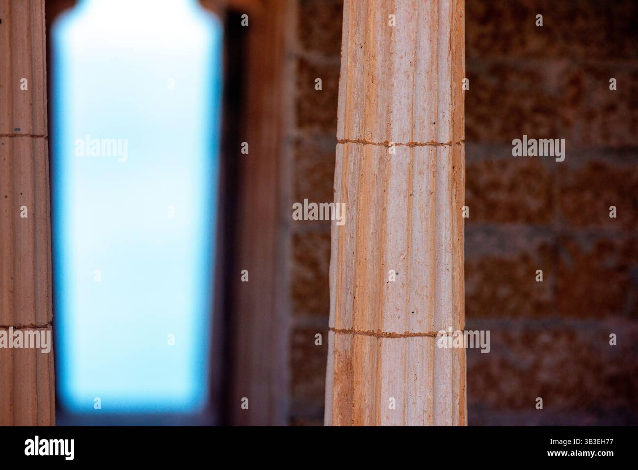 A detailed photograph of an Ancient Roman monolith, standing as a ...