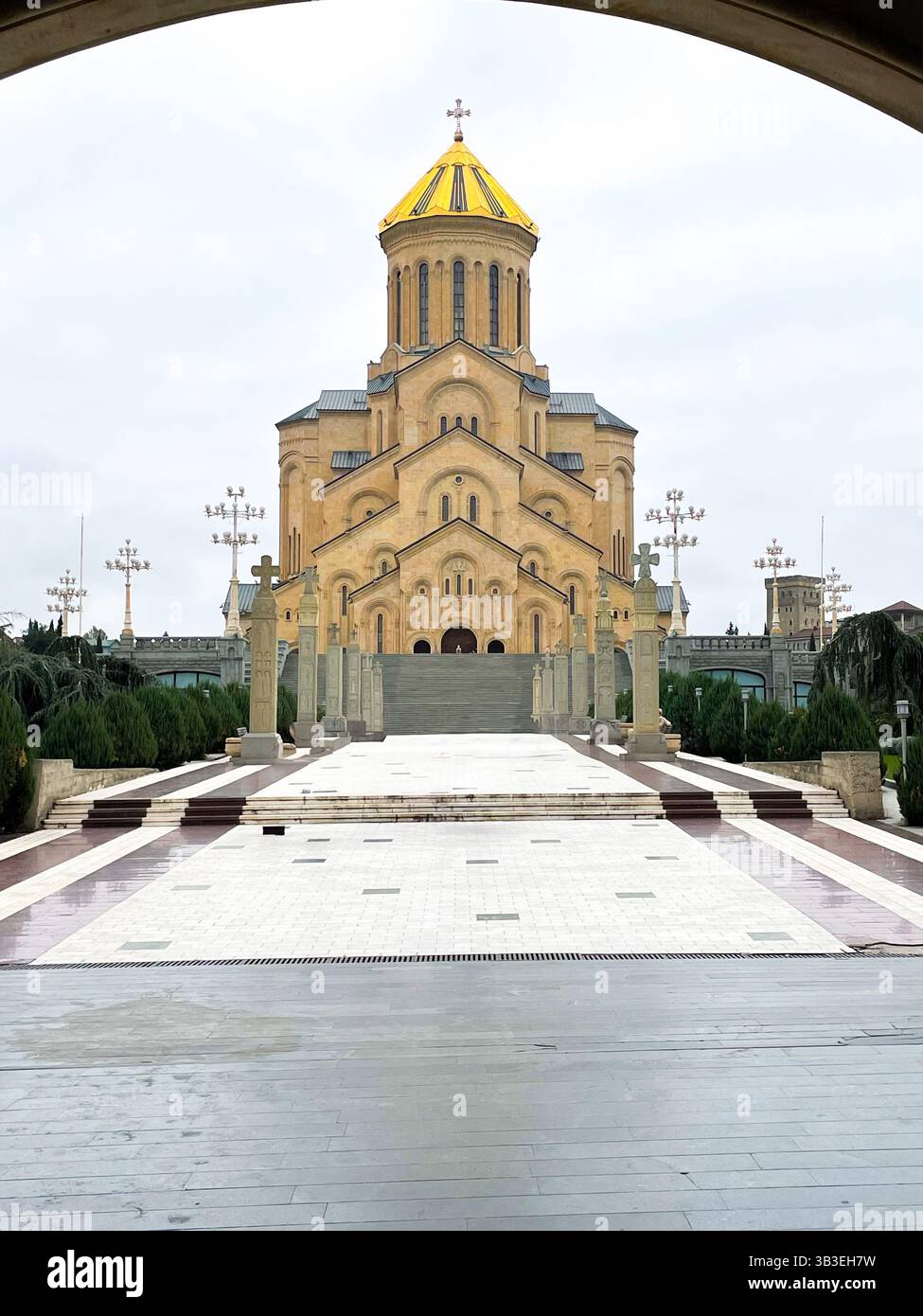 Cathedral Sameba in Tbilisi Georgia Stock Photo - Alamy