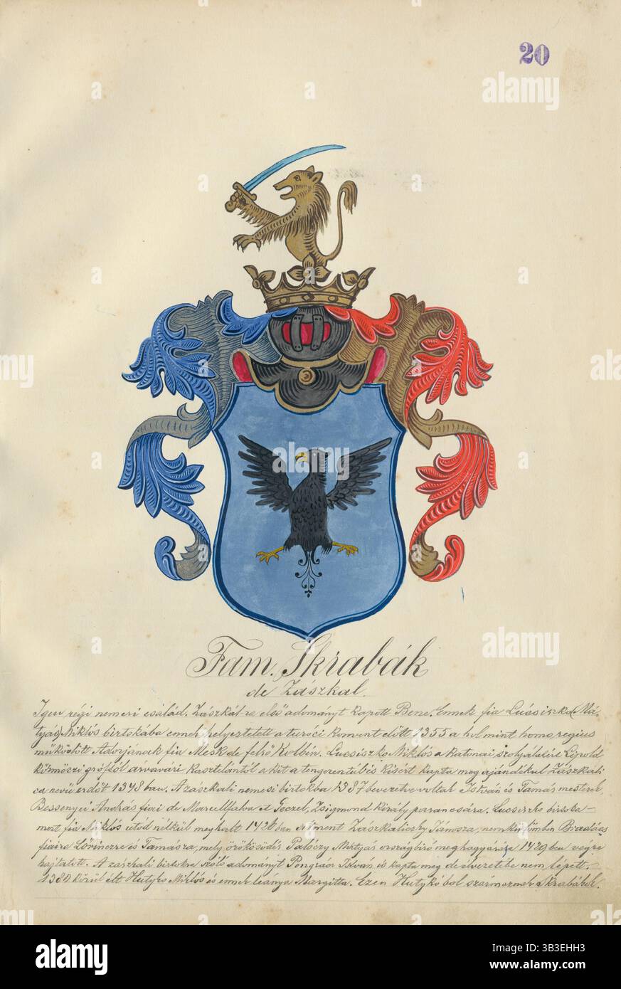 Coat of arms of the skrabak family, 1904-1910. Additional Info: Adolf ...