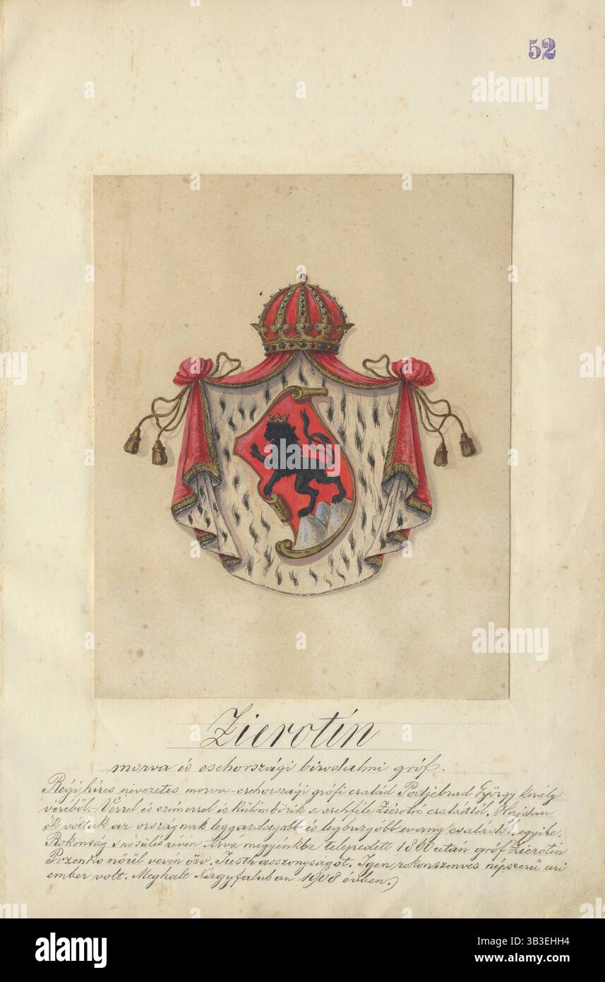 Coat of arms of the zerotin family, 1904-1910. Additional Info: Adolf ...