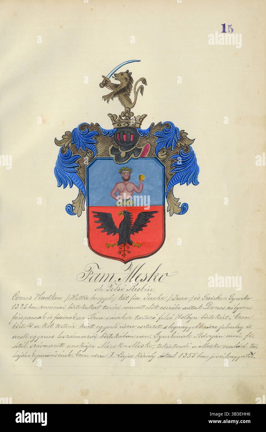 Coat of arms of the Meskova family, 1904-1910. Additional Info: Adolf ...