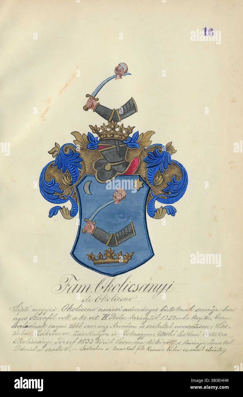 Coat of arms of the Okolicsanyi family, 1904-1910. Additional Info ...