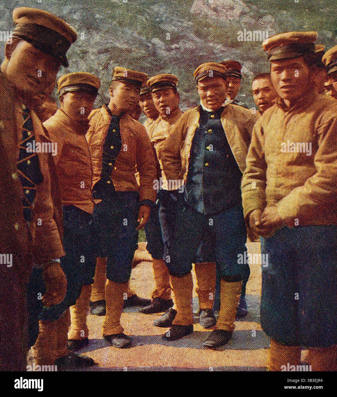 Group of the Famous "Black Watch" of Japan. From a colorised ...