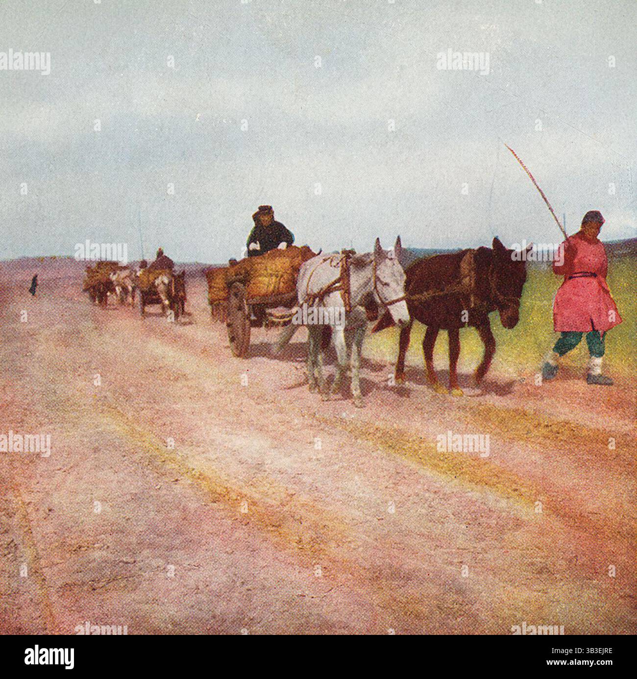 A Native Chinese Transport. From a colorised stereograph depicting ...