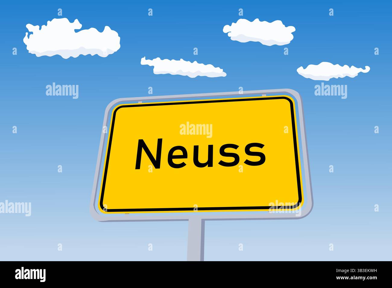Neuss city sign in Germany. City name welcome road sign vector ...