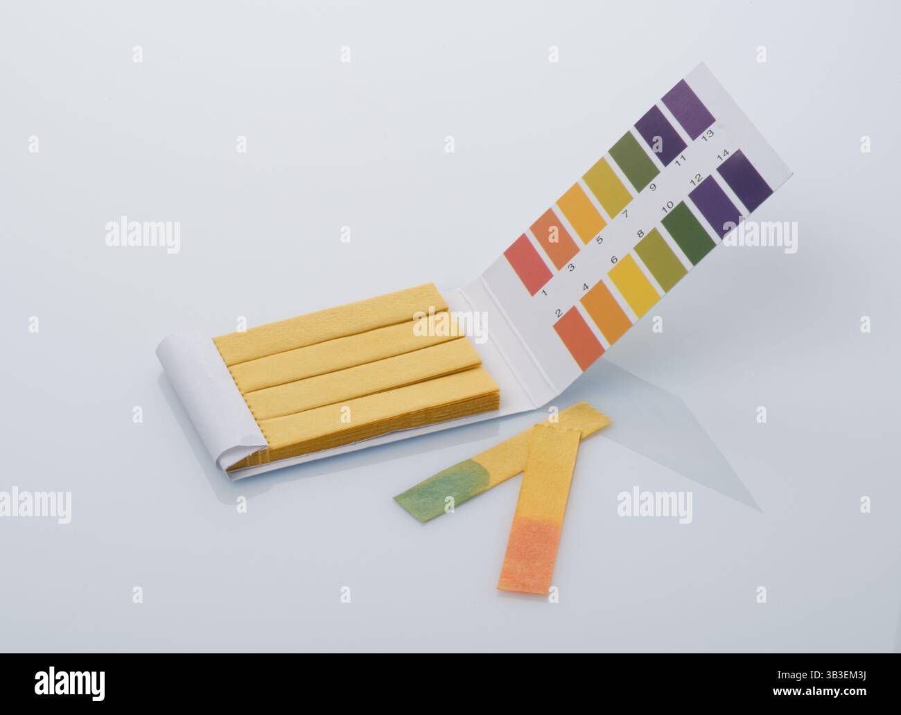 A litmus paper testing kit. To determine the acidity or alkalinity or ...