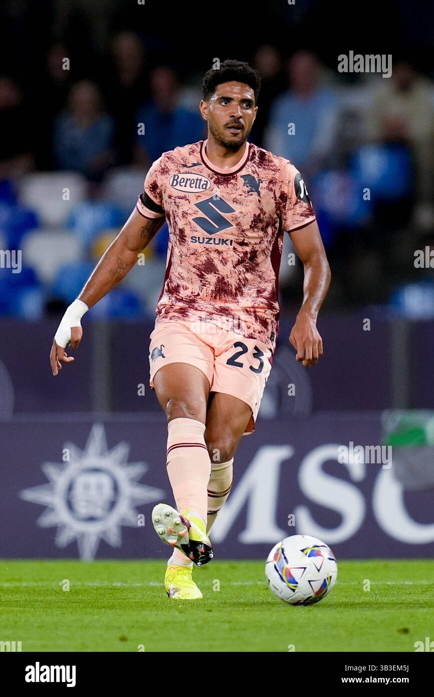 Naples, Italy. 27th Apr, 2025. Saul Coco of Torino FC during the serie ...