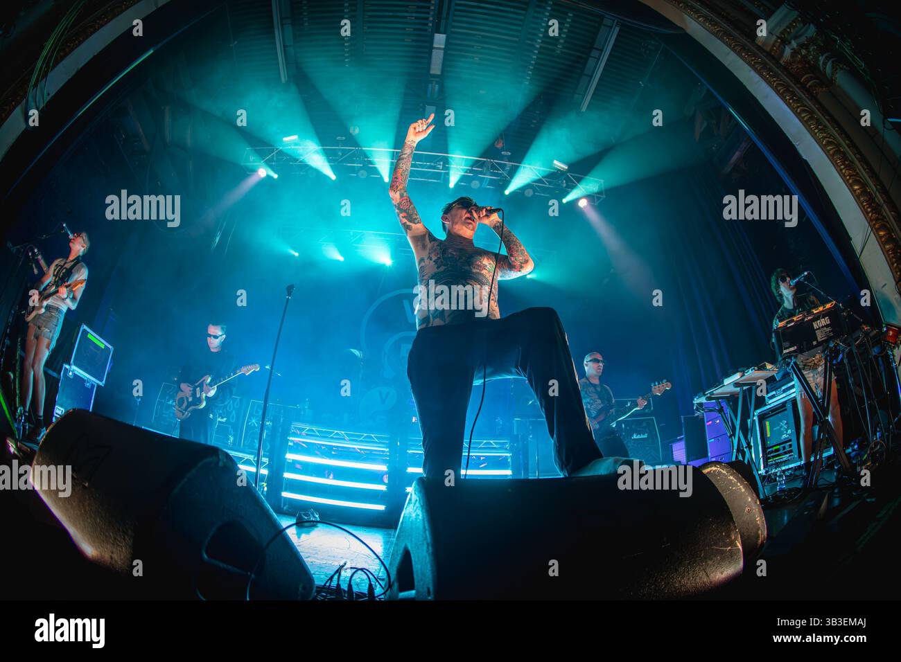 Bournemouth, UK. 28 April, 2025. Viagra Boys performing at the O2 ...