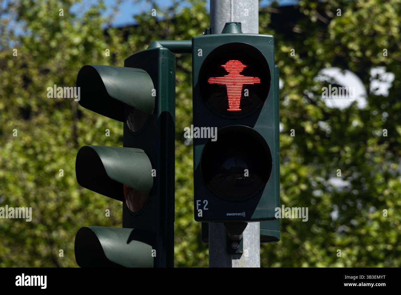 Berlin, Germany. 26th Apr, 2025. A pedestrian traffic signal featuring ...