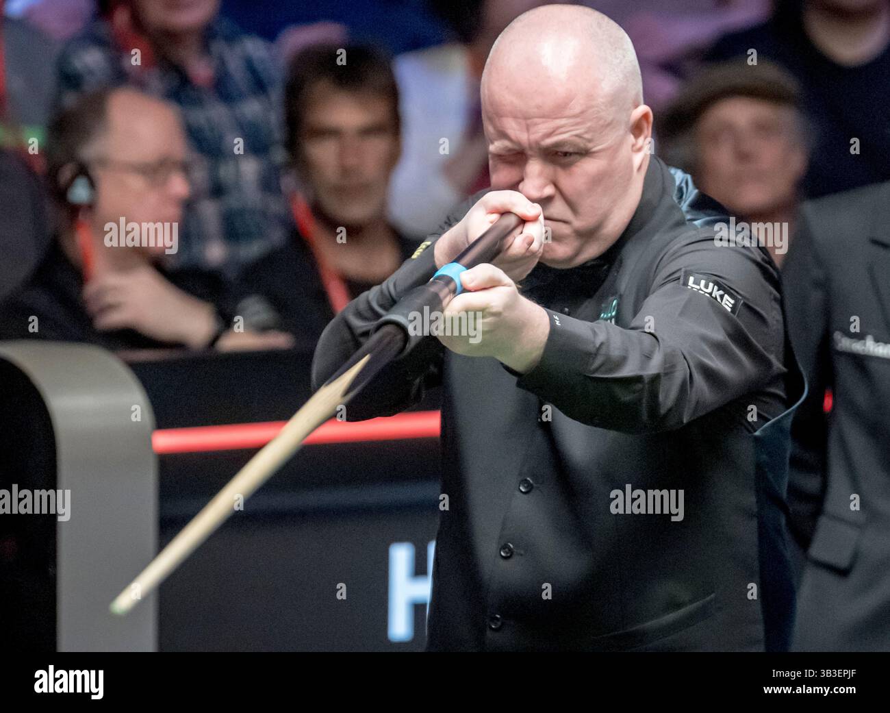 John Higgins during his match against Mark Williams, on day eleven of ...