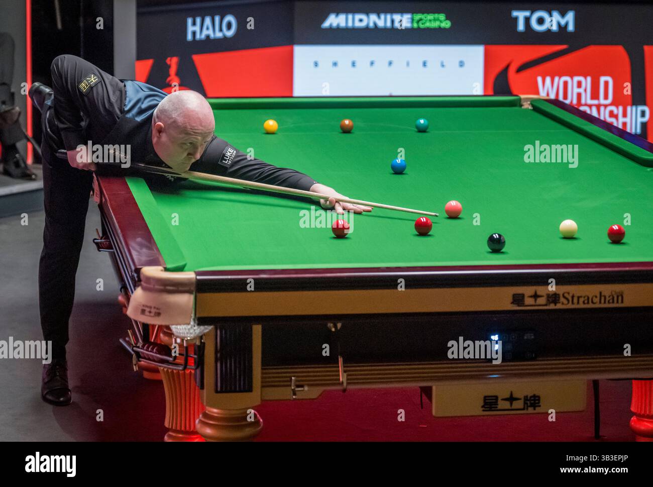 John Higgins during his match against Mark Williams, on day eleven of ...