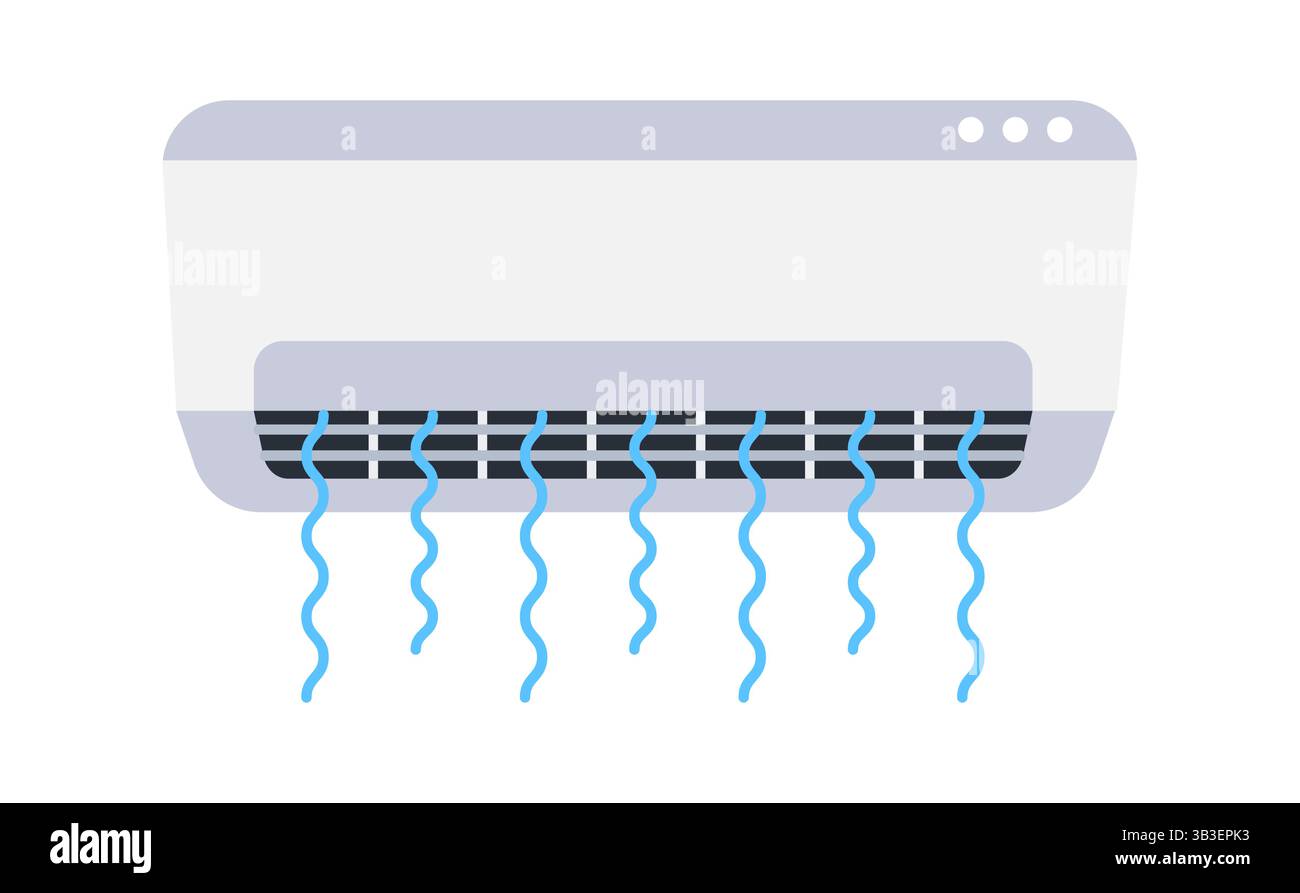 Air Conditioner Blowing Cold Air into Room Stock Vector Image & Art - Alamy