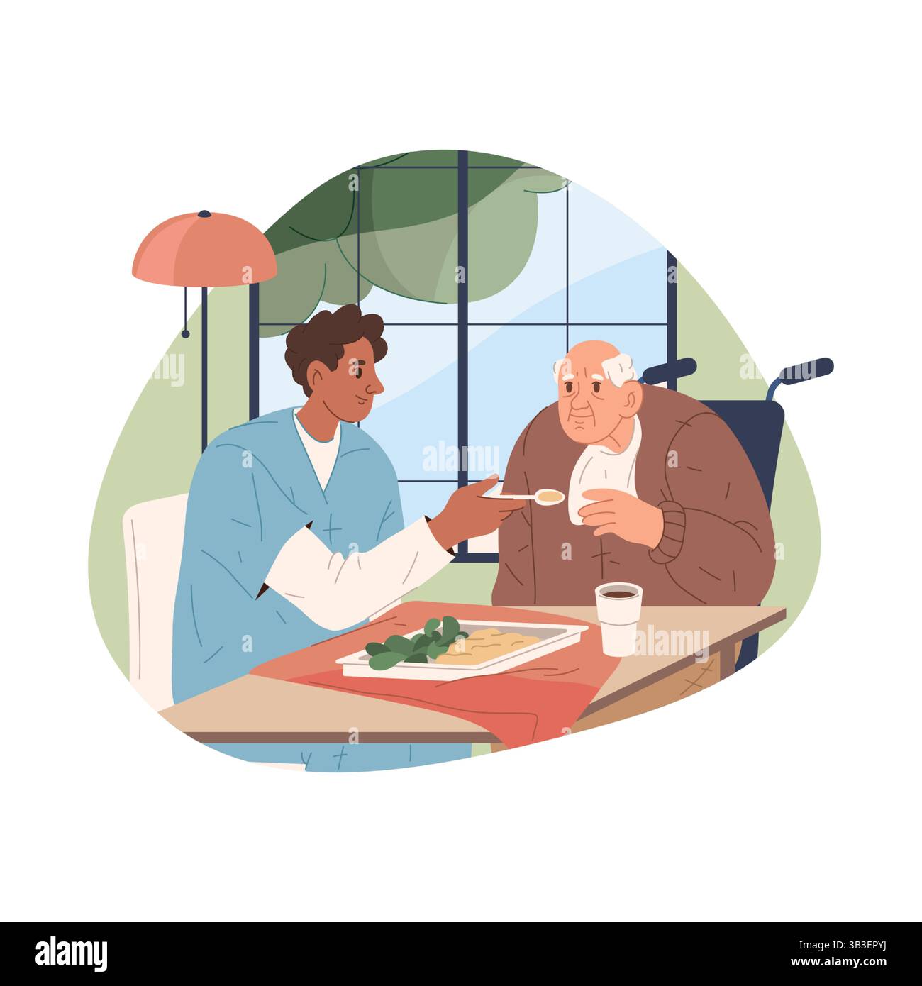 Convalescent nursing home Stock Vector Images - Alamy