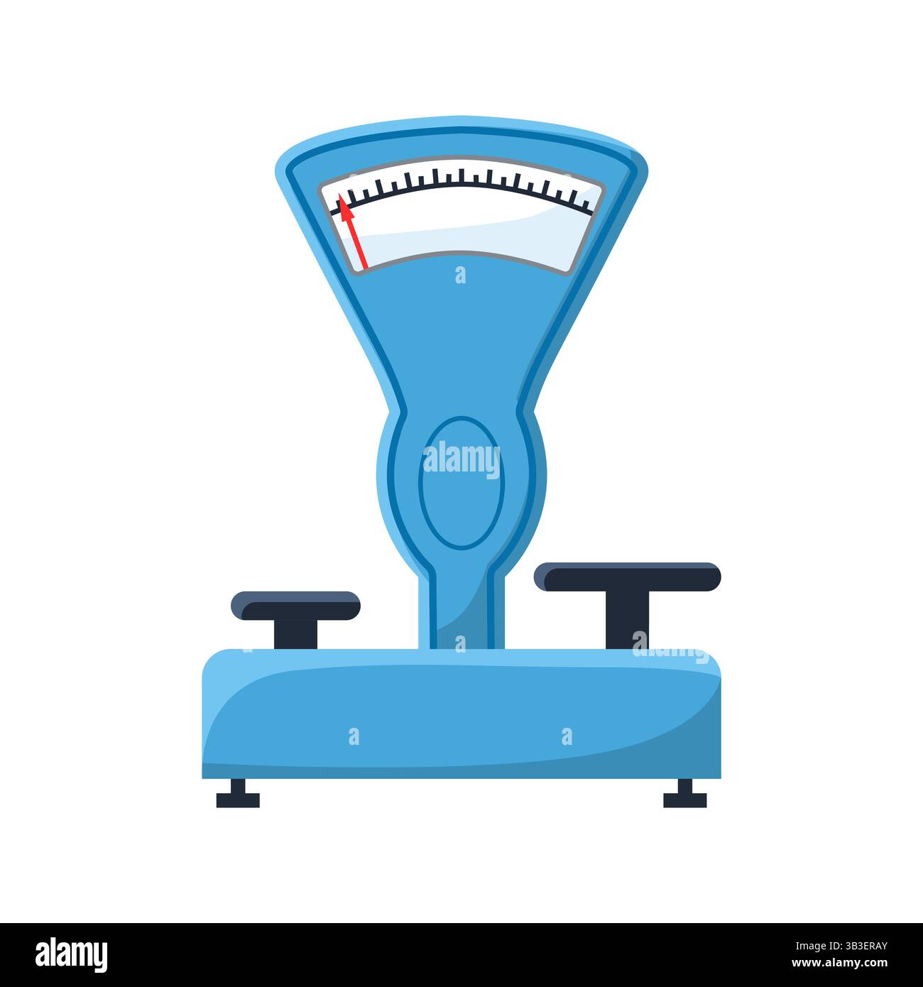 Blue weighing scale measuring weight with analog indicator Stock Vector ...