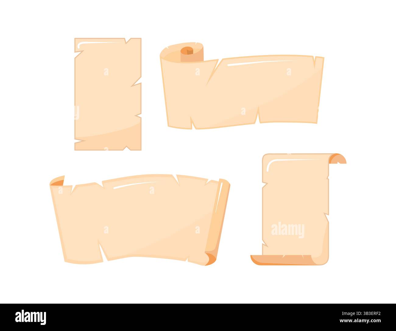 Vintage paper parchment sheets Stock Vector Images - Alamy