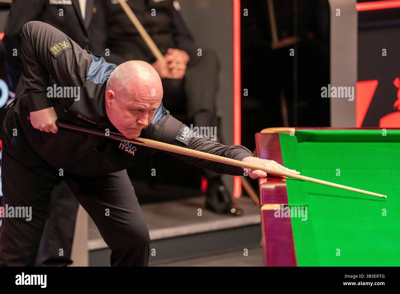 John Higgins during the 2025 Halo World Snooker Championship at The ...