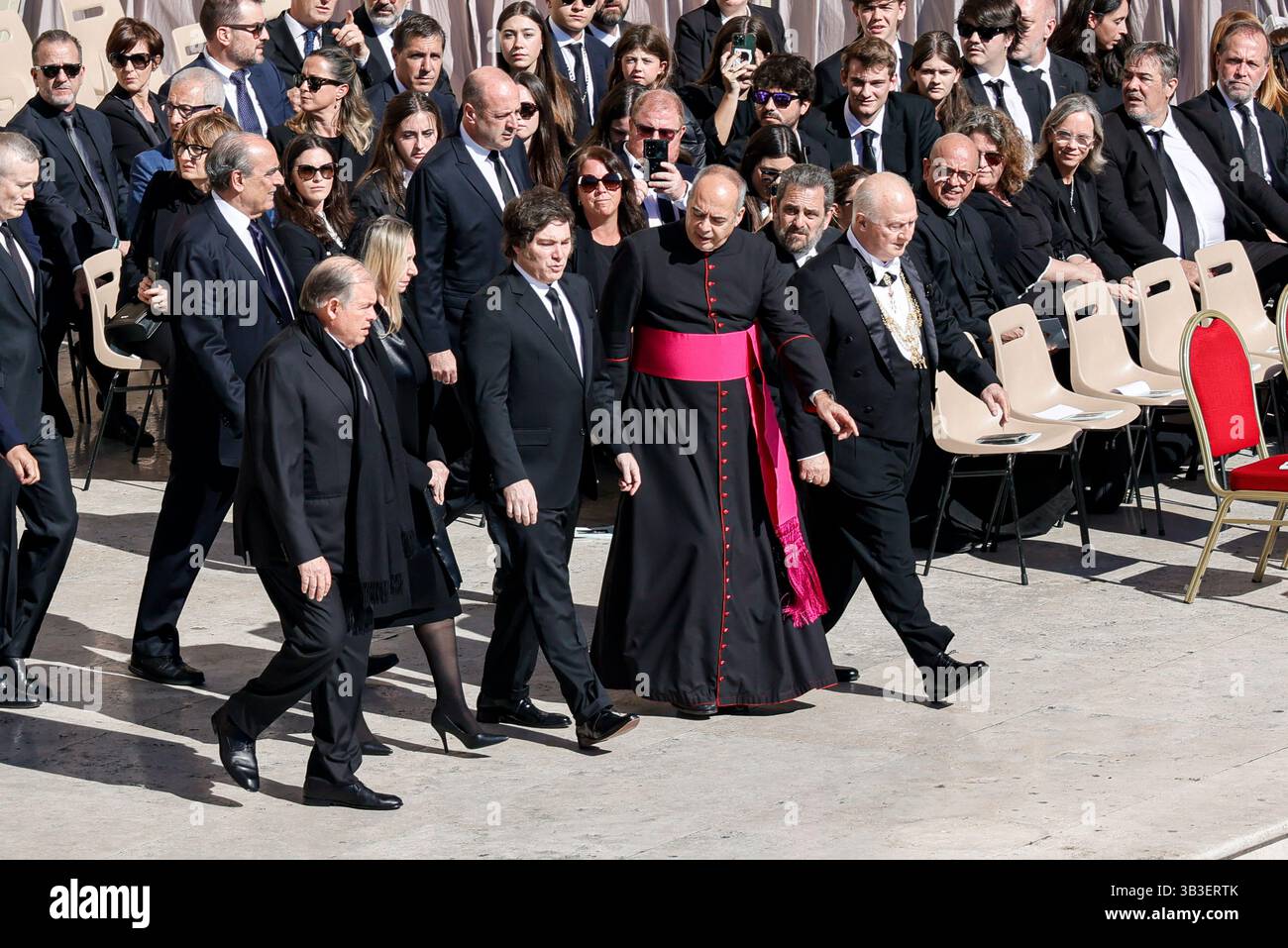 Rome, Italy, 26th April 2025, Vatican city: President Javier Milei ...