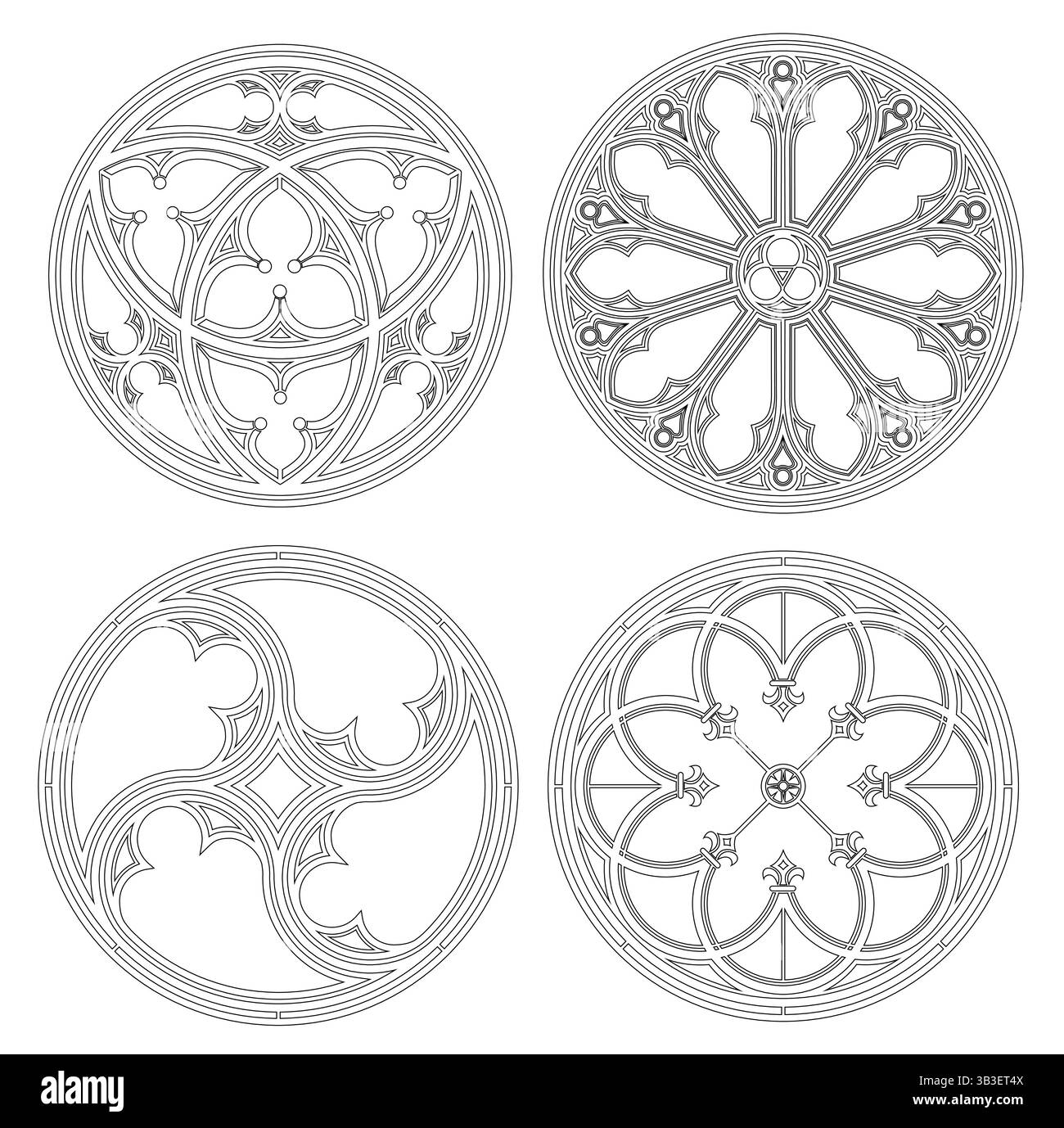 Stained glass details Stock Vector Images - Alamy