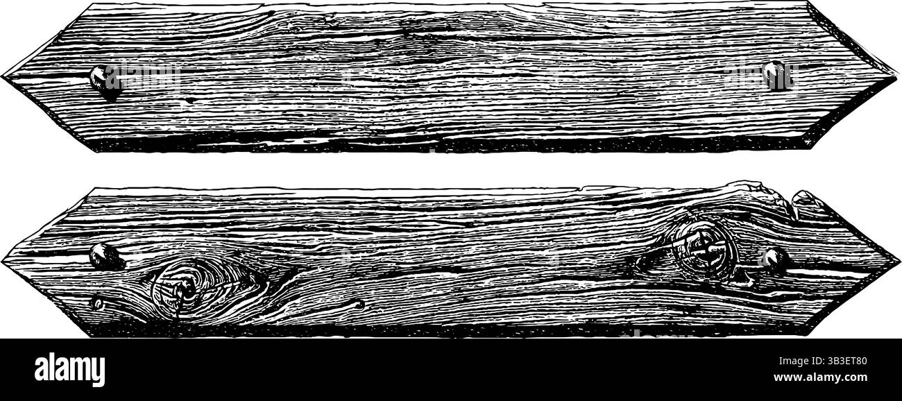 Vintage wooden arrow set engraved illustration for rustic design Stock ...