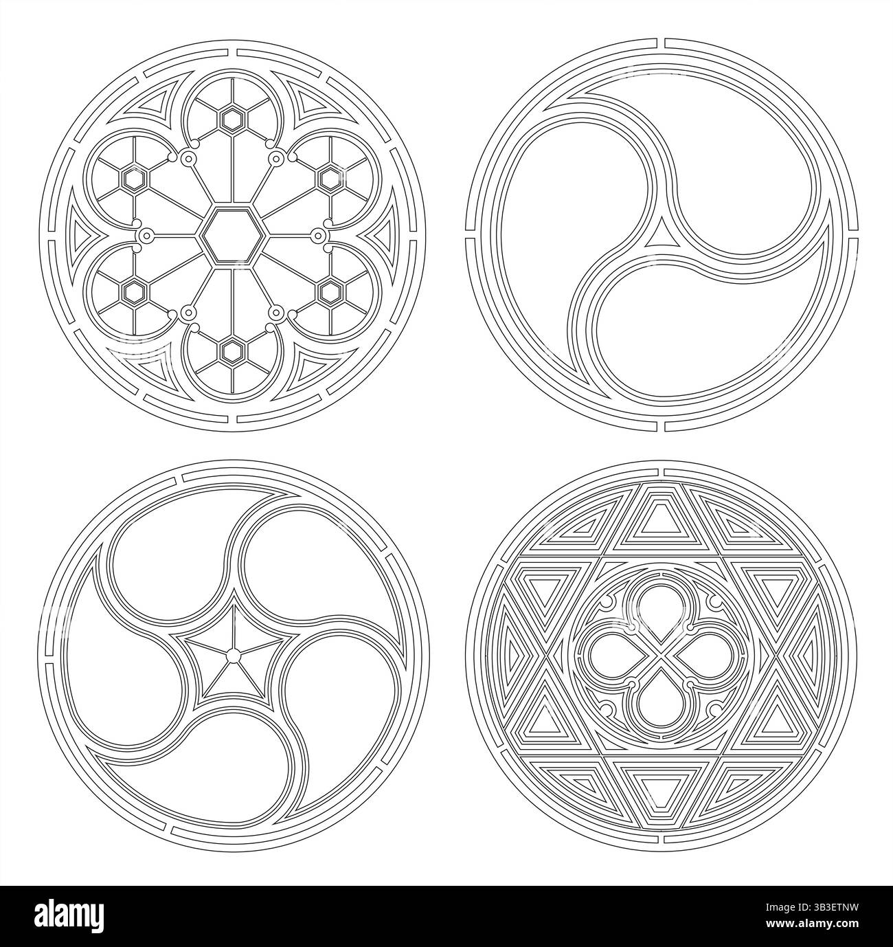 Round church windows Cut Out Stock Images & Pictures - Alamy