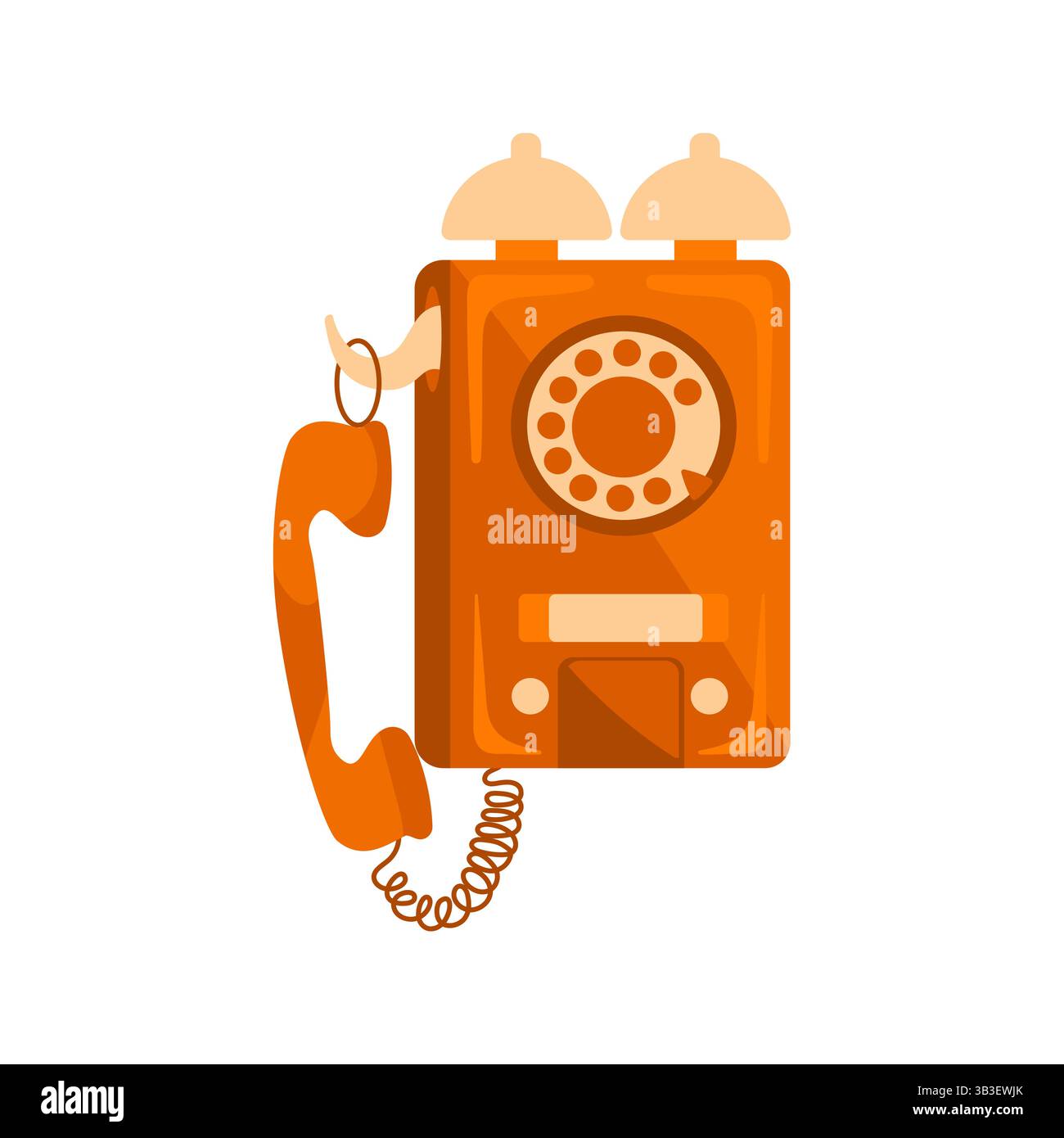 Vintage telephone hanging on wall Stock Vector Images - Alamy