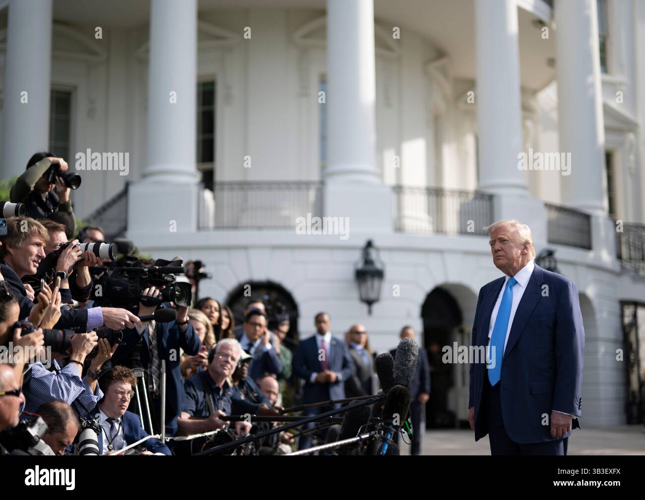 WASHINGTON DC, USA - 25 April 2025 - US President Donald Trump speaks ...