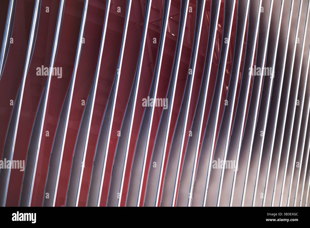 Cladding of a modern sports stadium against a blue sky Stock Photo - Alamy