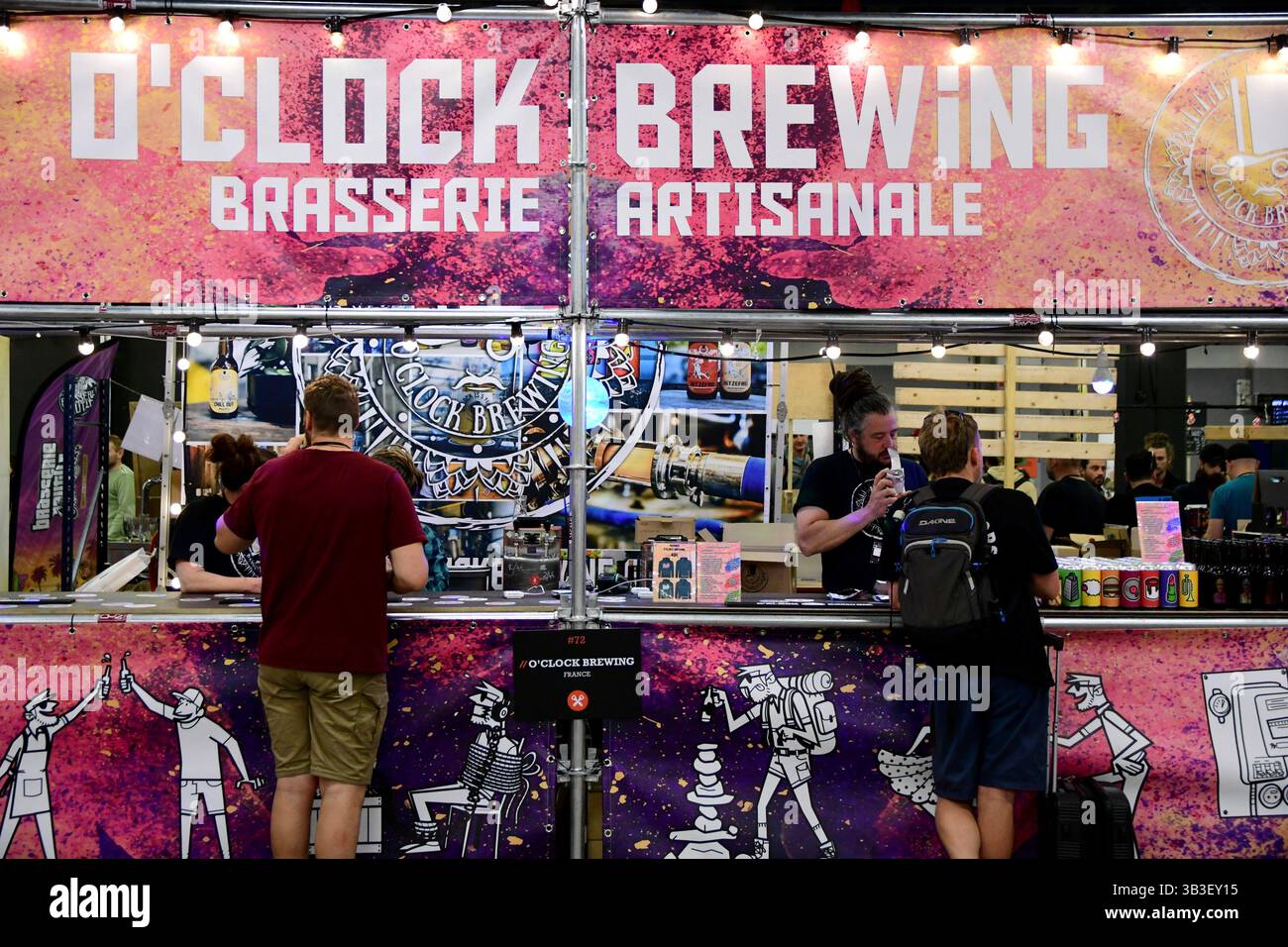 April 13, 2025, Lyon, Rhone, France: Brewers' stand seen displayed and ...
