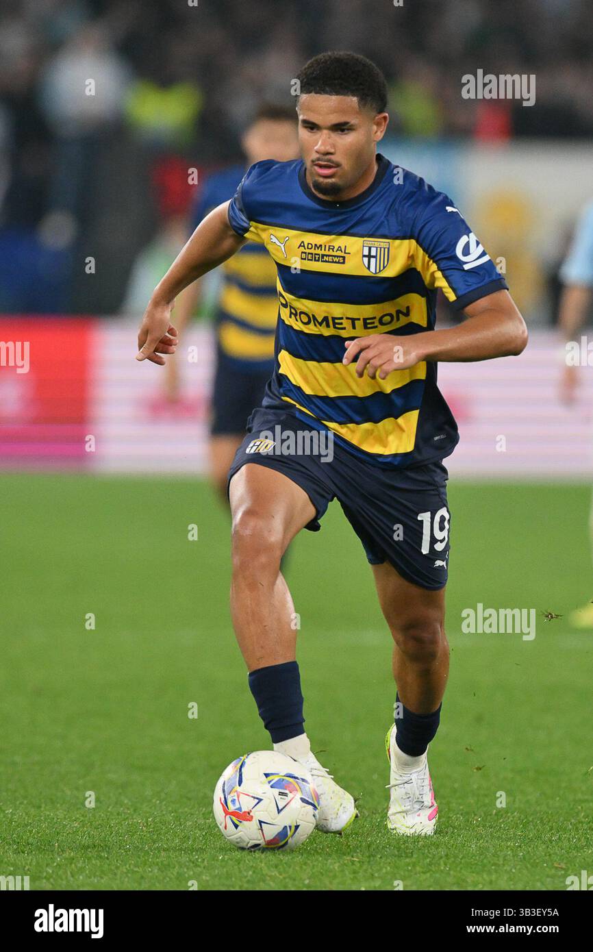 Olimpico Stadium, Rome, Italy - Simon Sohm of Parma runs with the ball ...