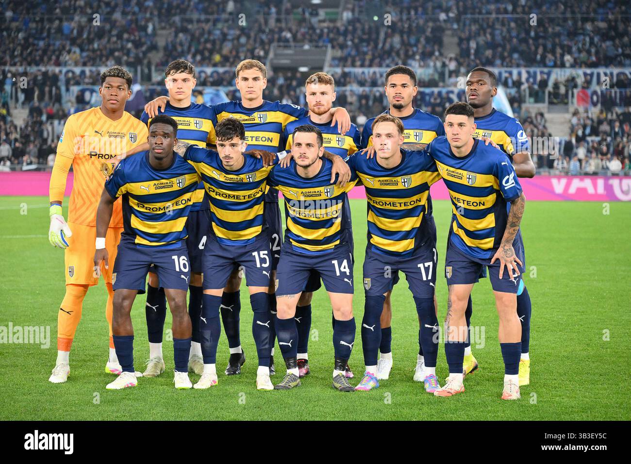 Olimpico Stadium, Rome, Italy - the starting line up of Parma during ...