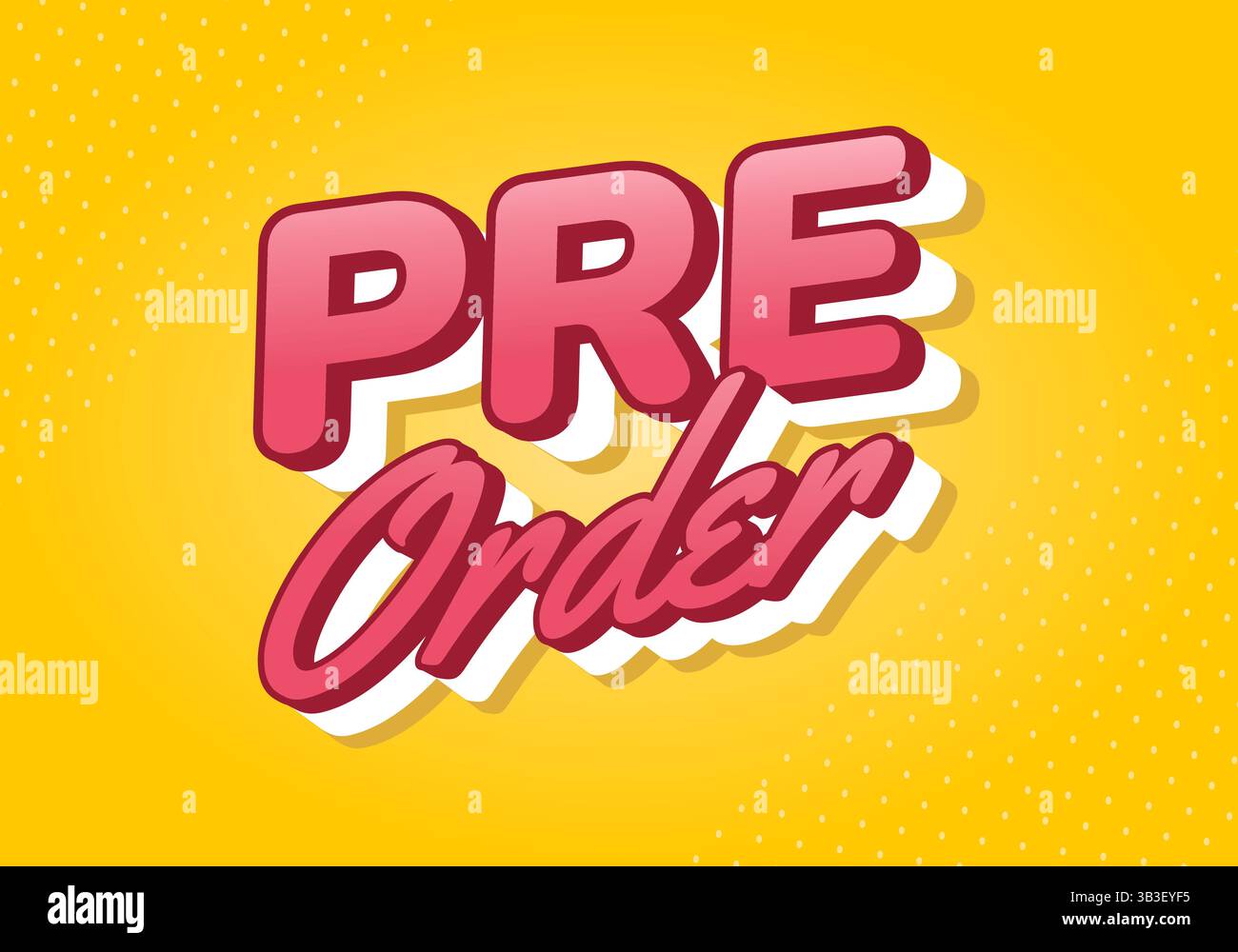 Pre order. Text effect design for social media promotion needs. Pink ...
