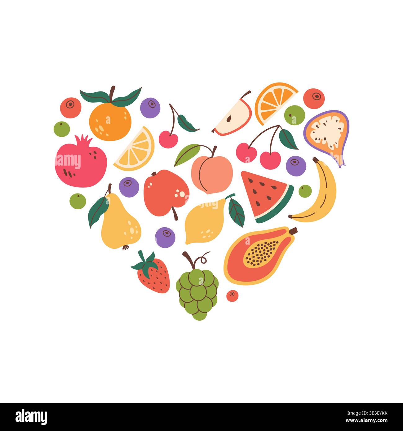 Fresh strawberry in heart Stock Vector Images - Alamy