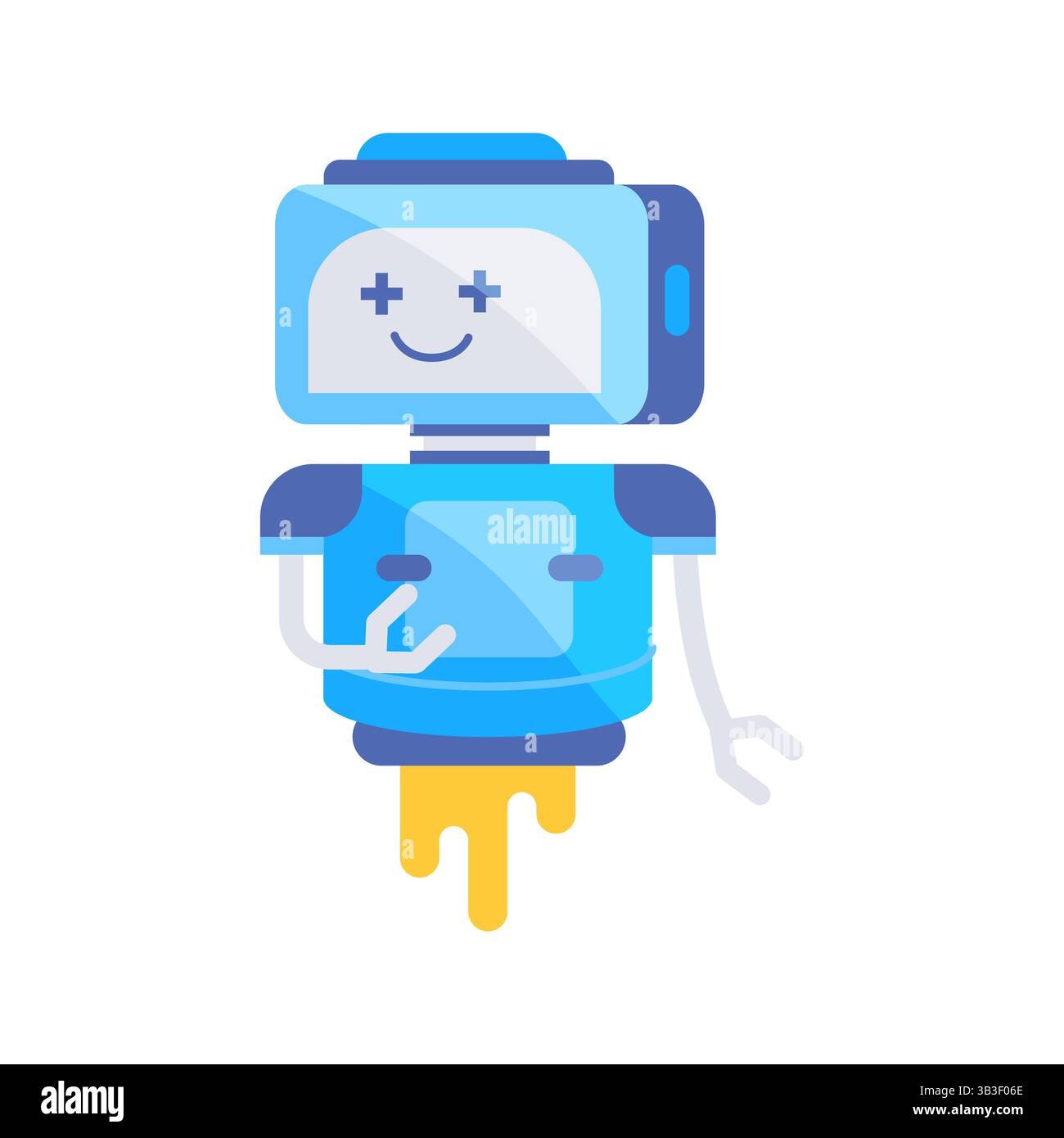 Rocket robot flying in Stock Vector Images - Alamy
